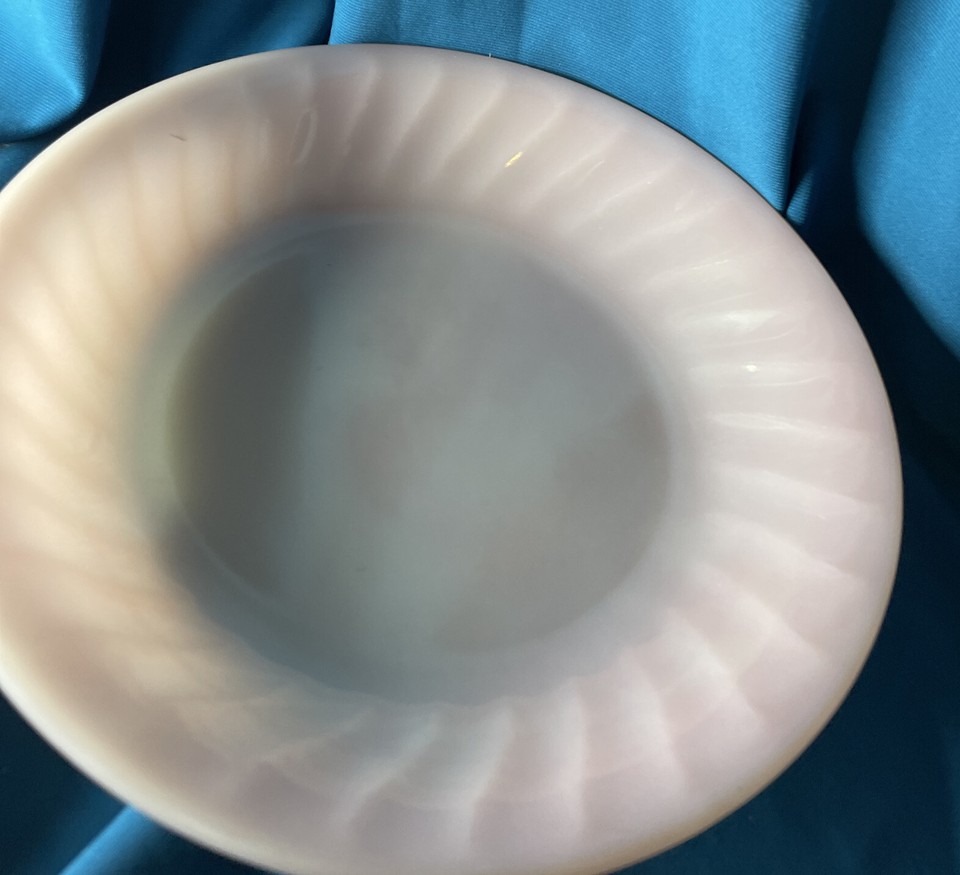 Pink Fire King Oven Ware Shell Swirl Soup Bowl USA Vintage | eBay