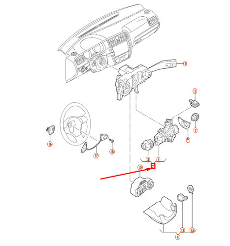 NEW VOLKSWAGEN JETTA A6 STEERING IGNITION LOCK 5C6905841 OEM NO DUTY TO ...