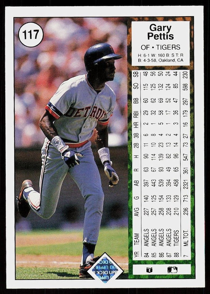 1989 Upper Deck Gary Pettis Detroit Tigers #117 | eBay