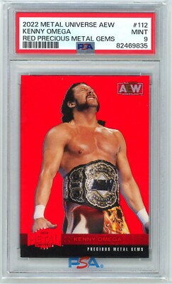 2022 UD Metal AEW Kenny Omega #112 Red Precious Metal Gems PMG 48/100 ...