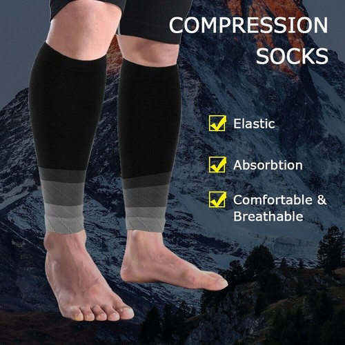 Running Leg Compression Socks Calf Sleeves Sports Safety Compression ...