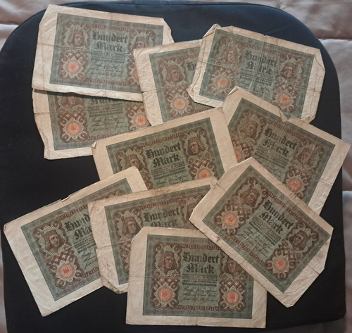 1920's GERMAN 100 MARK Paper Money Banknote German Currency CIRCULATED ...