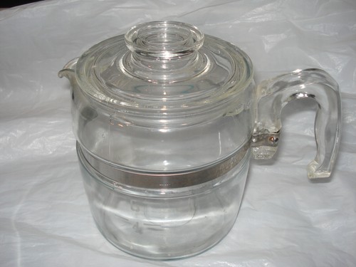 Vintage PYREX 7756 Flameware Clear Glass 6 CUP Coffee Pot | eBay