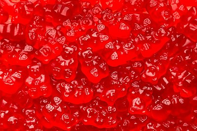 Albanese Red Gummy Bears Wild Cherry Flavor 2 POUND Bulk FREE SHIPPING ...