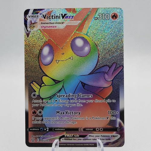 Victini VMAX (Hyper Rare) - 165/163 Battle Style Secret Rare NM Pokemon ...