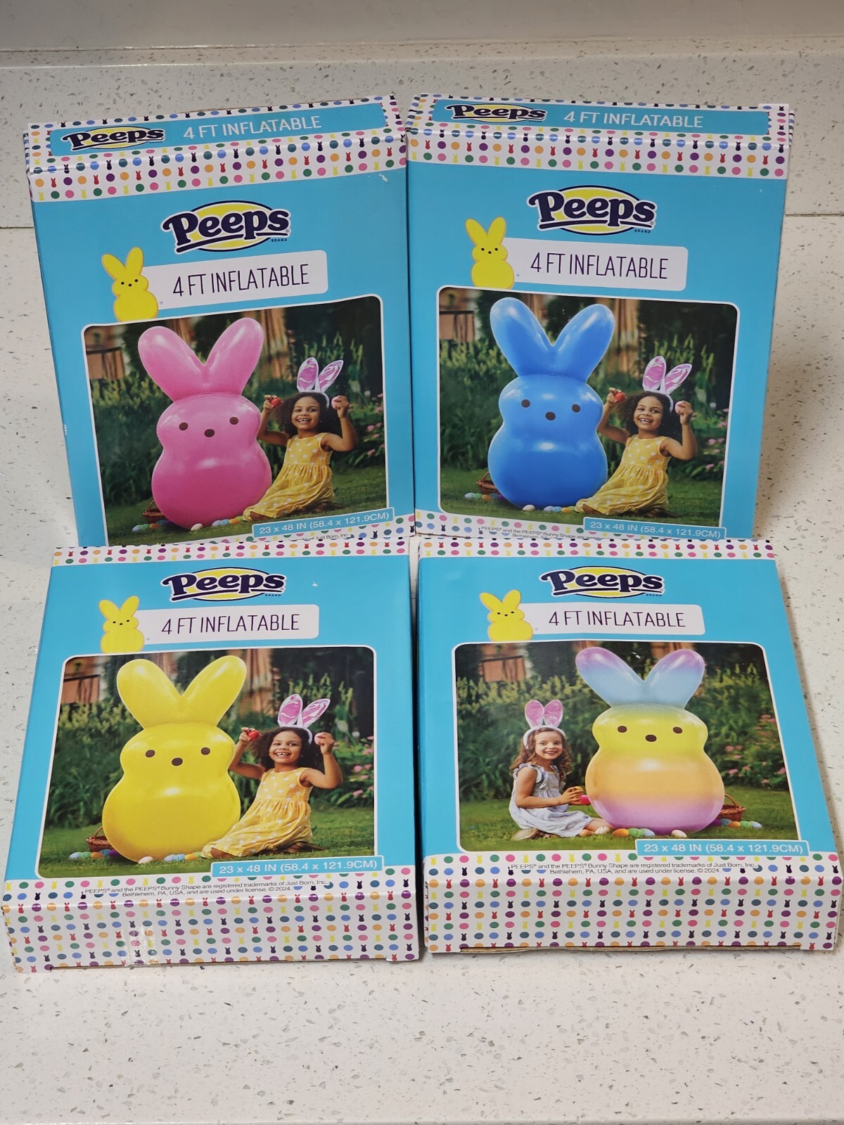 Peeps 4 Ft Inflatables Set Of 4 Easter Indoor/Outdoor Tiktok Free ...