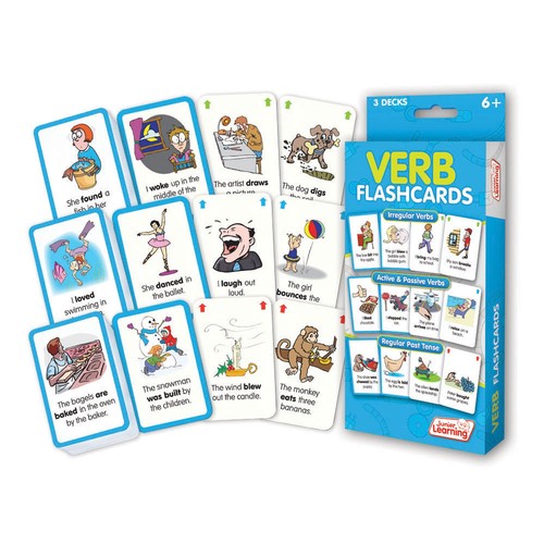 Junior Learning: Verb Flashcards, Educational Resource, 162 Cards, Kids ...