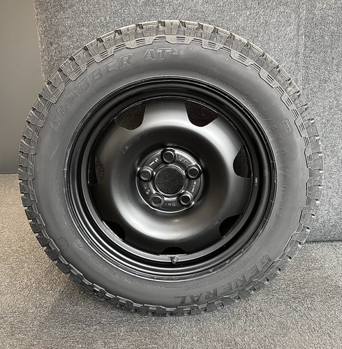 17" BLACK STEEL WHEELS FITS VW T5 T6 SWAMPER 4X4 ALL TERRAIN WINTER ...