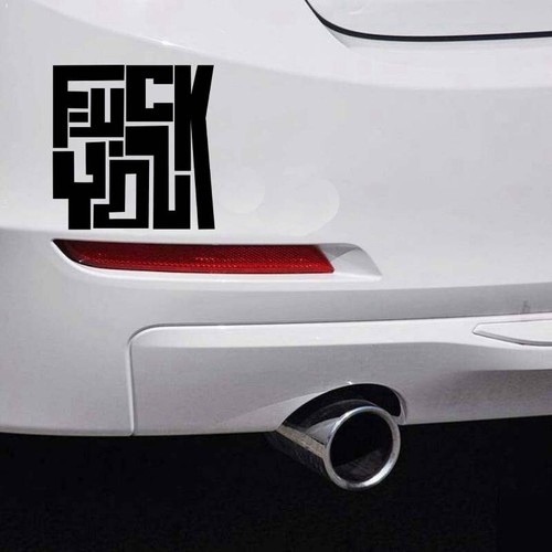 Funny Rude Car Bumper Stickers FCUK Novelty Glossy Car Decal Choose ...