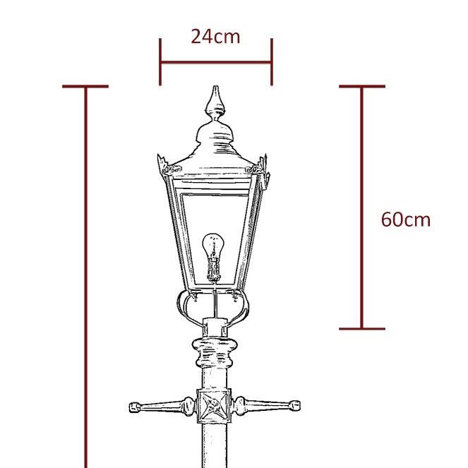 New 60cm Black Victorian Steel Lantern Lamp Post Top | eBay UK