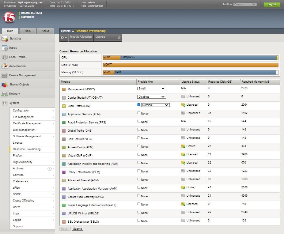 F5-BIG-LTM-7200V / i7000 / i7600 / i7800 w/LTM Max SSL, vCMP version 15 ...