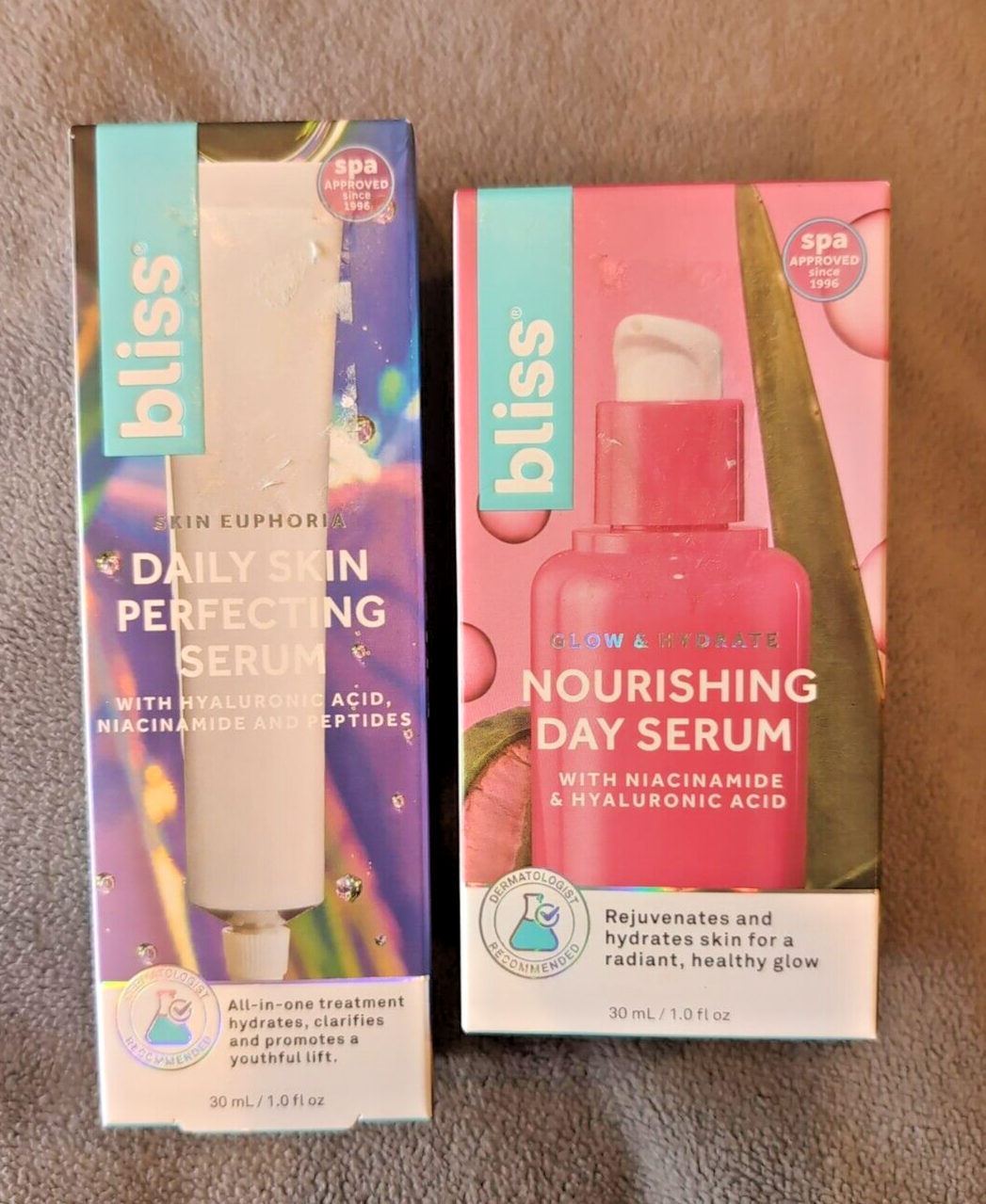 Set of 2 Bliss Nourishing Day & Daily Skin Perfecting Serums 1.0fl oz ...