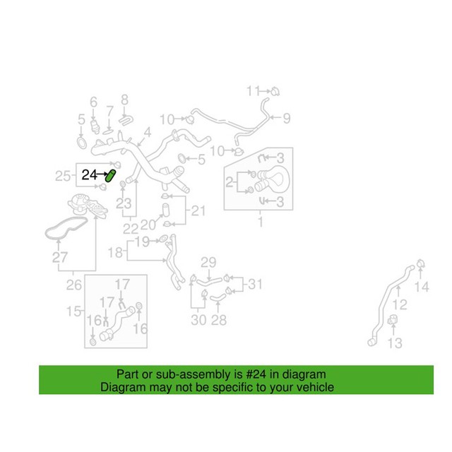 Audi 06E121445B Genuine OEM Water Hose for sale online | eBay