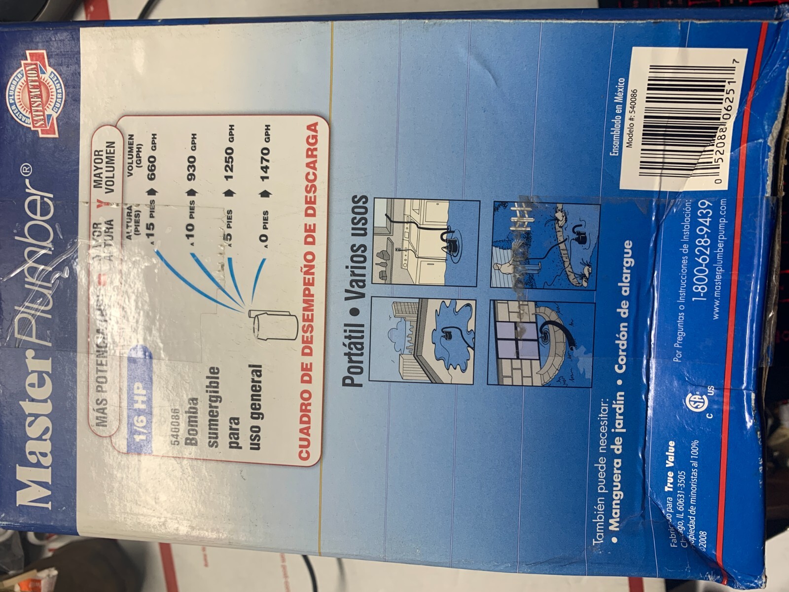 Master Plumber 1/6 HP Submersible Utility Pump 540086 for sale online ...