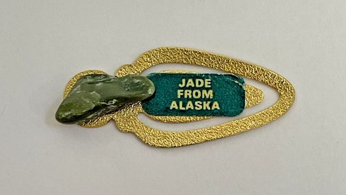 Jade from Alaska Souvenir Bookmark - Small Size 1.75" high - Gold Tone ...