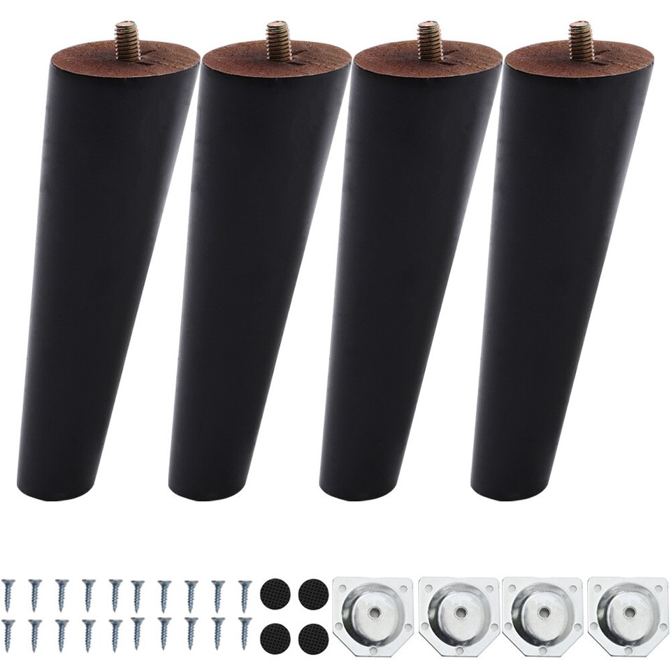 4x Wooden Angled Tapered Furniture Legs Feet For Table Chair Sofa Chest ...