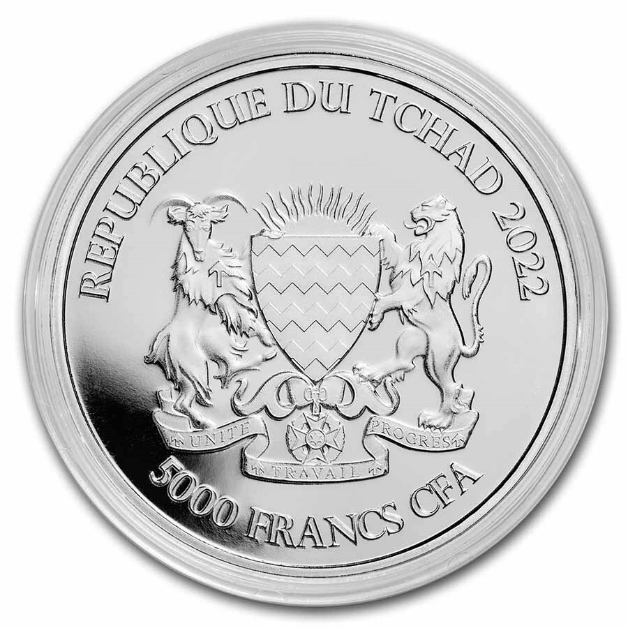 MANDALA CROCODILE 2022 5000 Francs CFA 1 oz Pure Silver BU Coin in ...