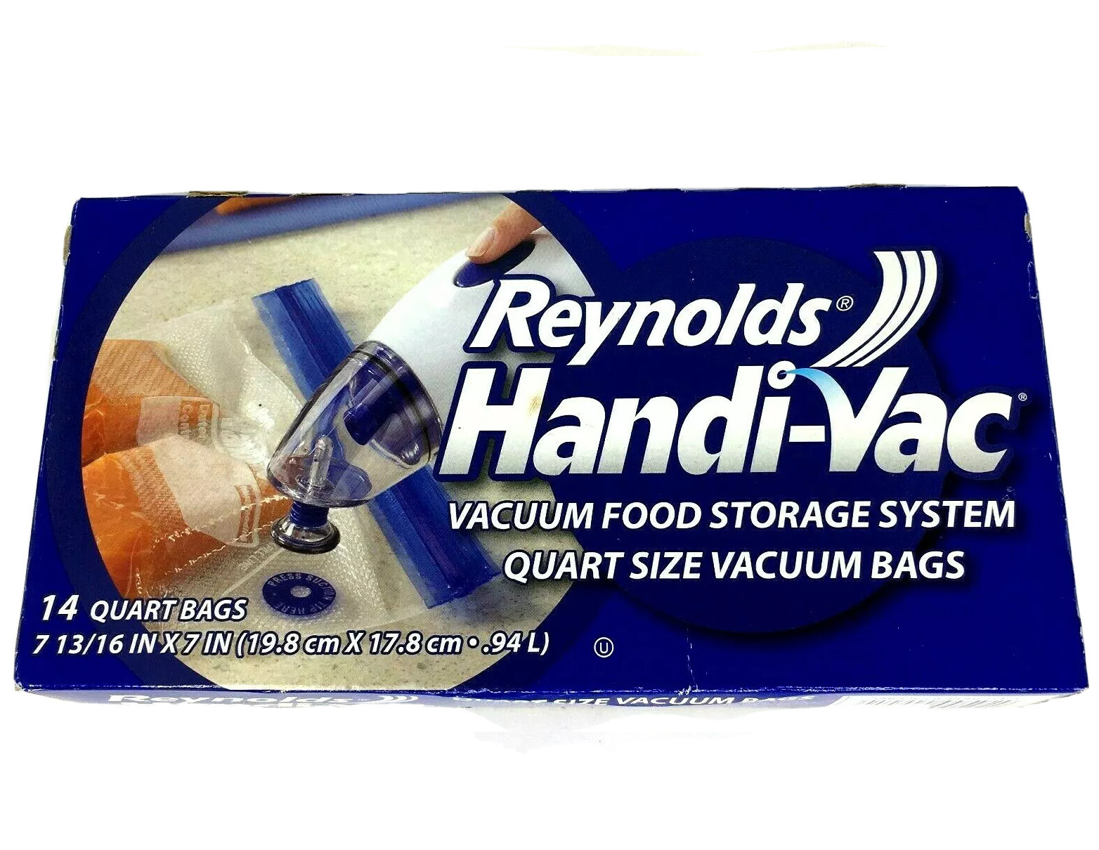 Reynolds Handi-Vac Vacuum Food Storage System Quart Size Bags 14 Total ...