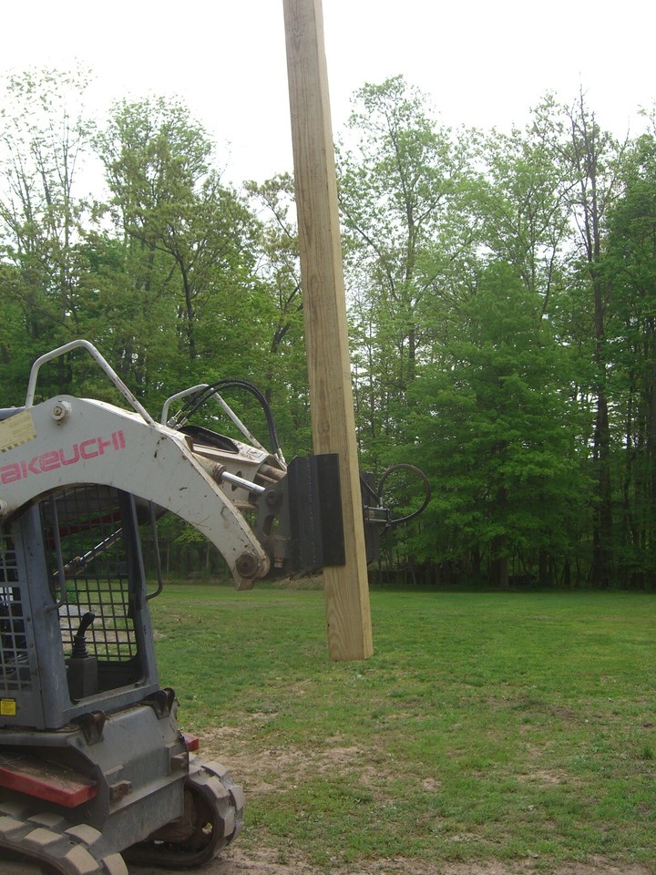 Kubota/skid steer/new holland attachment, pole setter /sapling ripper ...