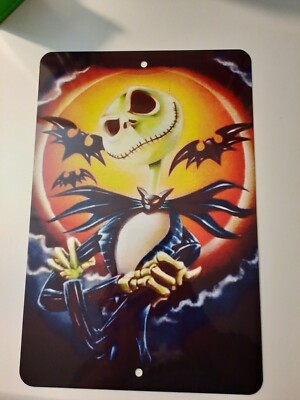 Jack Skellington Artwork 8x12 Metal Wall Sign | eBay