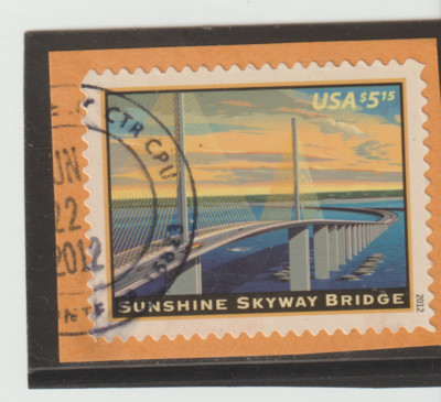 US Scott# 4649 $5.15 Sunshine Skyway Bridge Stamp Used on Paper 2012 | eBay