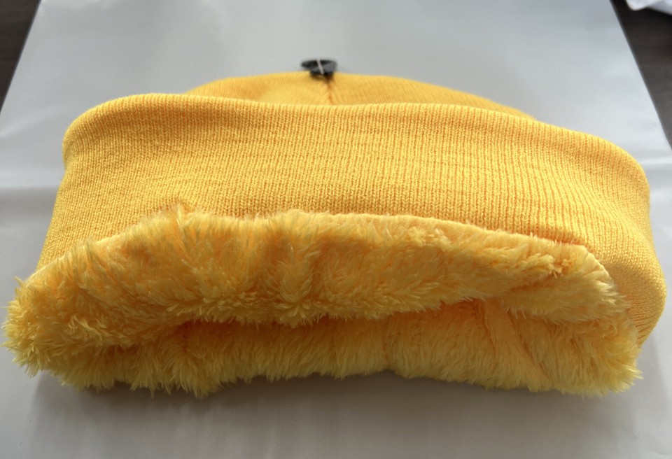 Washington commanders Football Team Yellow LINED CUFFED winter hat cap ...