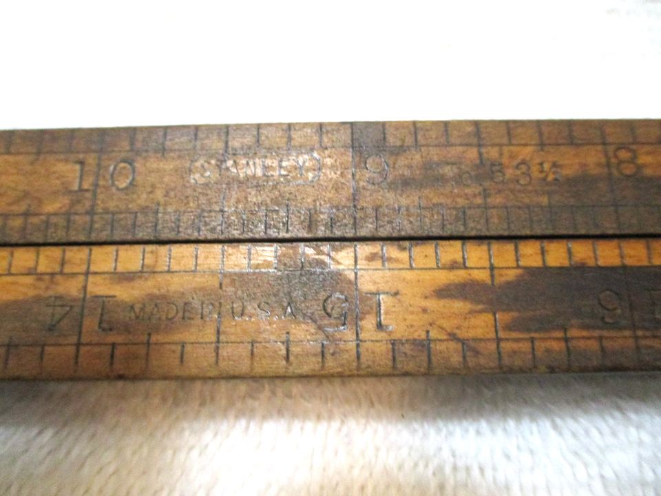 Antique Stanley No 53-1/2 Architect's Drafting Rule Ruler Boxwood/Brass ...