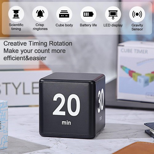 Cube Kitchen Timers ADHD Productivity Workout Flip Timer Exercise Game ...