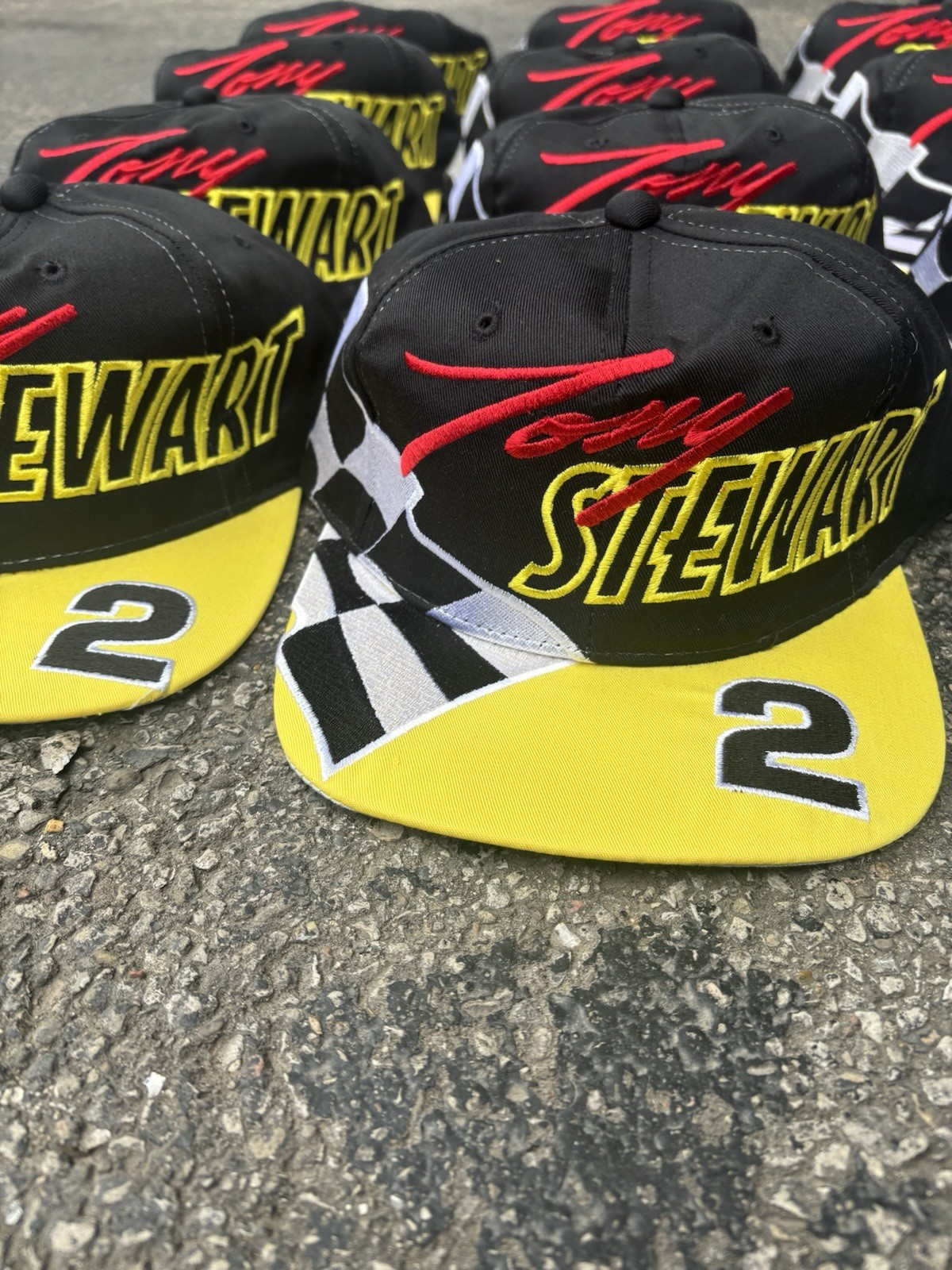 Vintage NOS LOT OF 12 NEW OLD STOCK Stewart NASCAR Racing Hat Cap ...