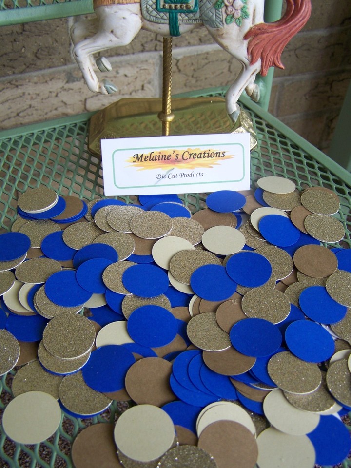 Monster confetti royal blue brown tan glitter gold 280 pieces 1 ...