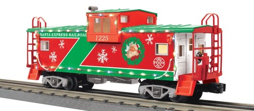 MTH RAILKING CHRISTMAS LED LIGHTS EXTENDED VISION CABOOSE! O GAUGE ...