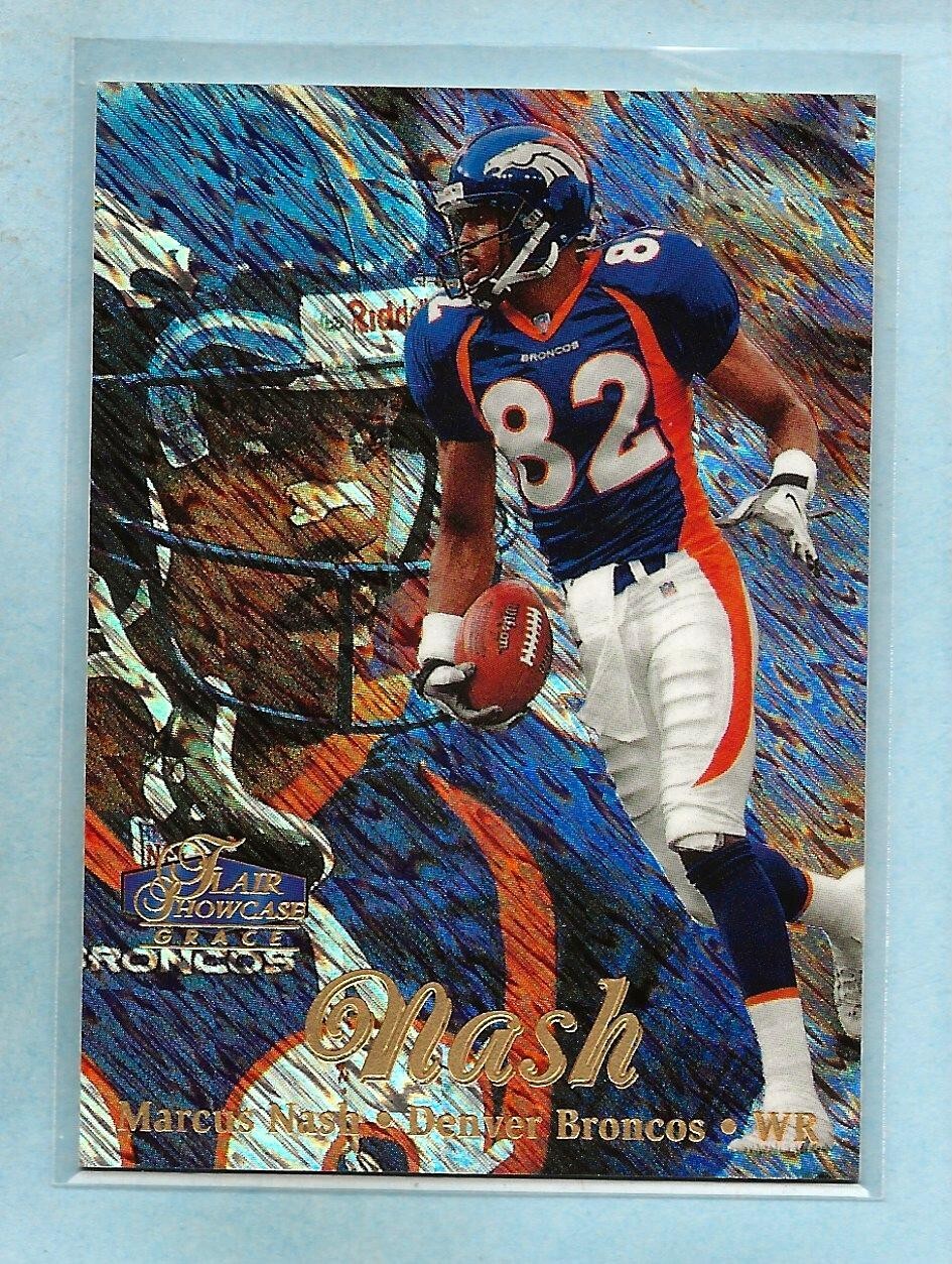 MARCUS NASH - 1998 Flair Showcase "Rookie-Row 1" - #36 - Broncos -Comb ...