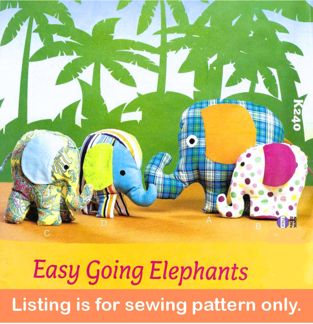 Elephant Sewing Pattern Easy