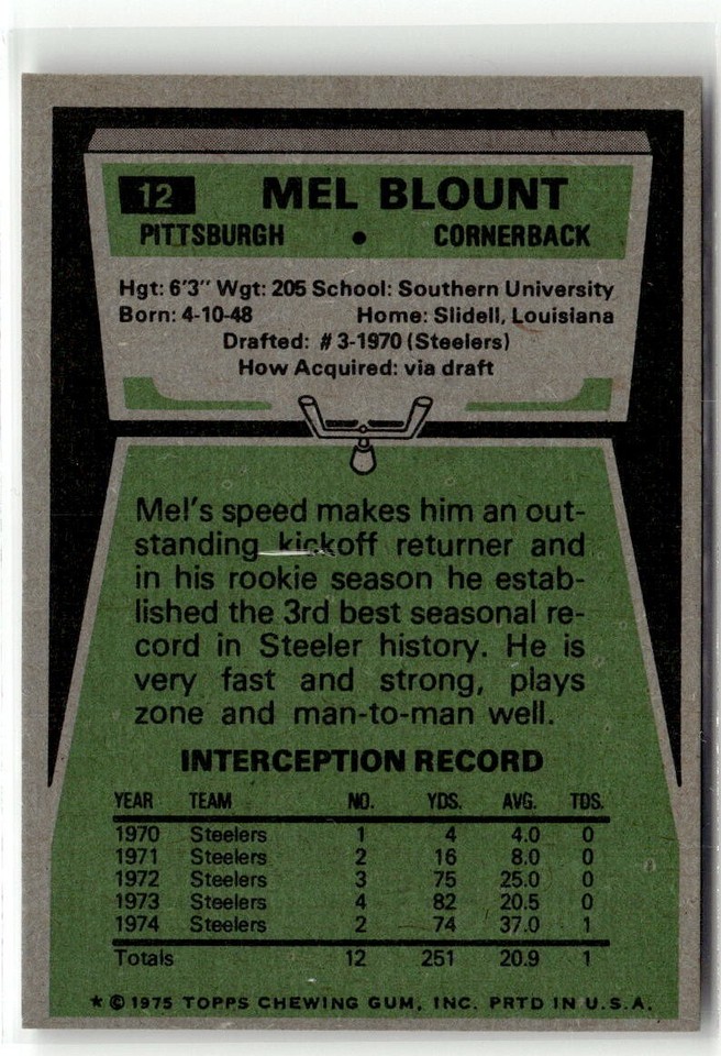1975 Topps Football Complete Set 1-528 Mel Blount Lynn Swann Rookie | eBay
