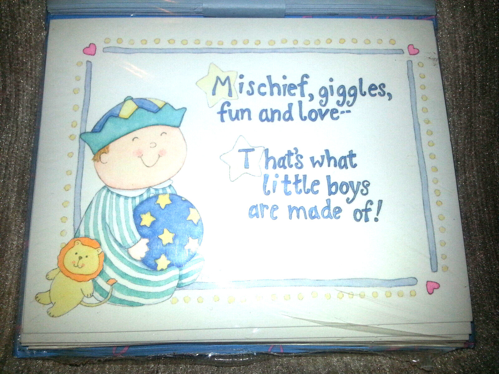 HALLMARK Baby Boy 10 BLANK NOTE CARDS Vintage Set STATIONARY ...