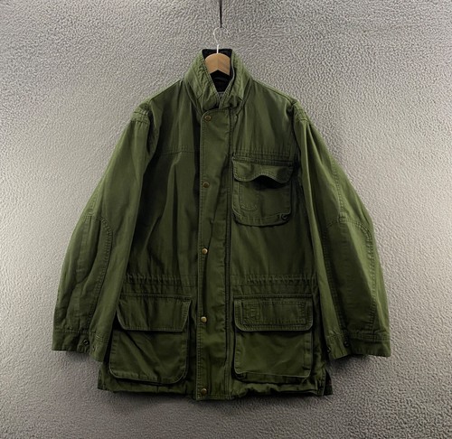 Vintage Britches Great Outdoor Jacket Men Small Green Flannel Lined ...