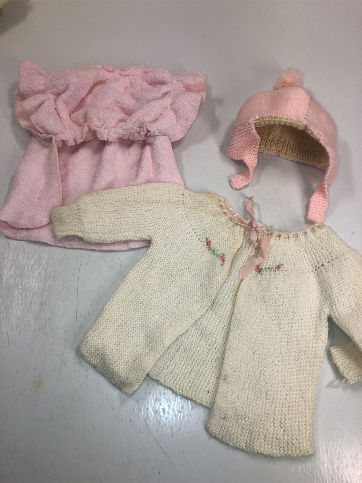Vintage Handmade Lot Baby Stuff Jackets, Diaper Organizer, Receiving ...