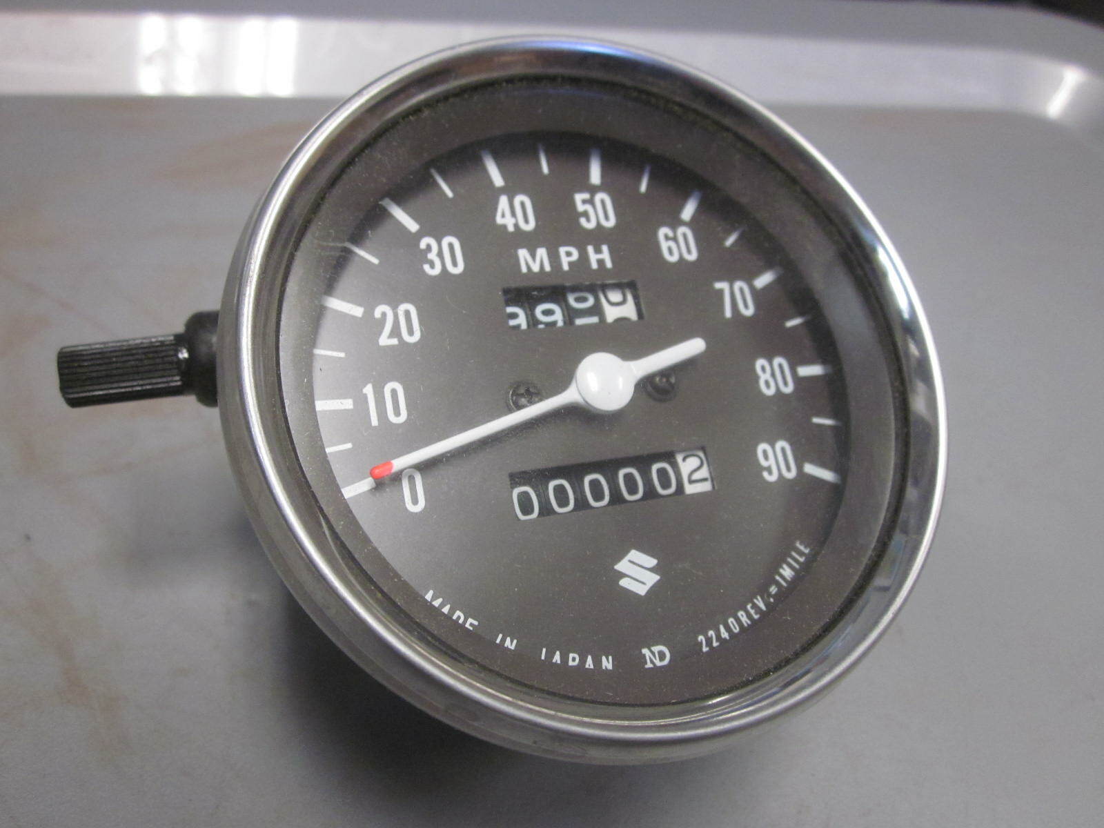 NOS Suzuki OEM Nippon Denso 90 MPH Brown Face Speedometer ??? TS Models ...