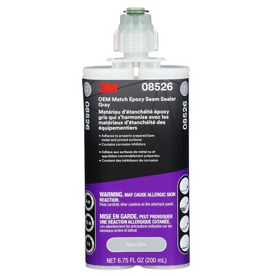 3M 08526 Gray OEM Match 2K Epoxy Seam Sealer 200ml. 6.75 Fluid oz. 8526 ...