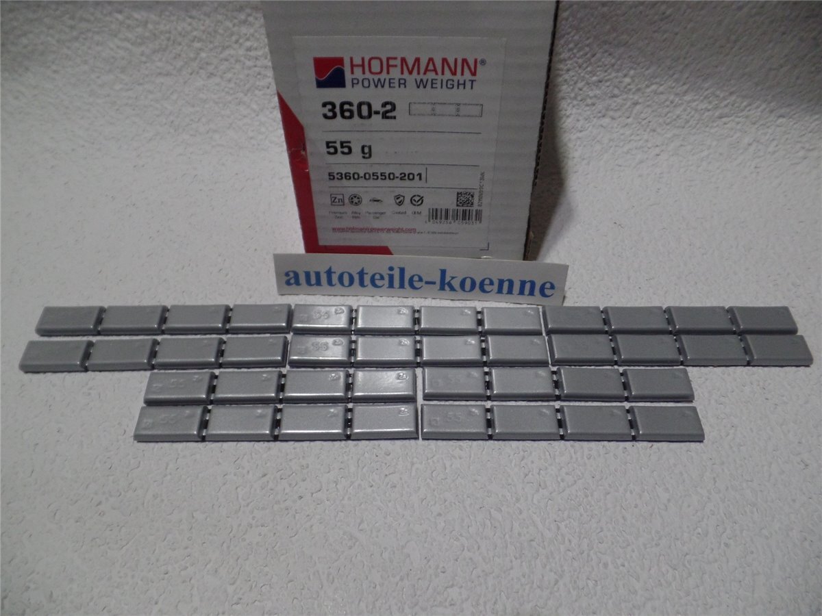 10x 55g Klebegewicht Hofmann Typ 360 Zink beschichtet Auswuchtgewicht ...