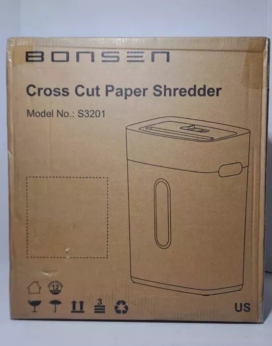 BONSEN Paper Shredder for Home Office, 10-Sheet Cross-Cut Shredder New ...