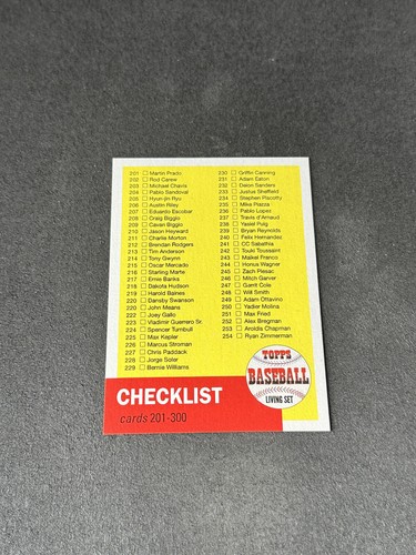 2020 Topps Living Set Checklist Cards 201-300 #CL-03 | eBay