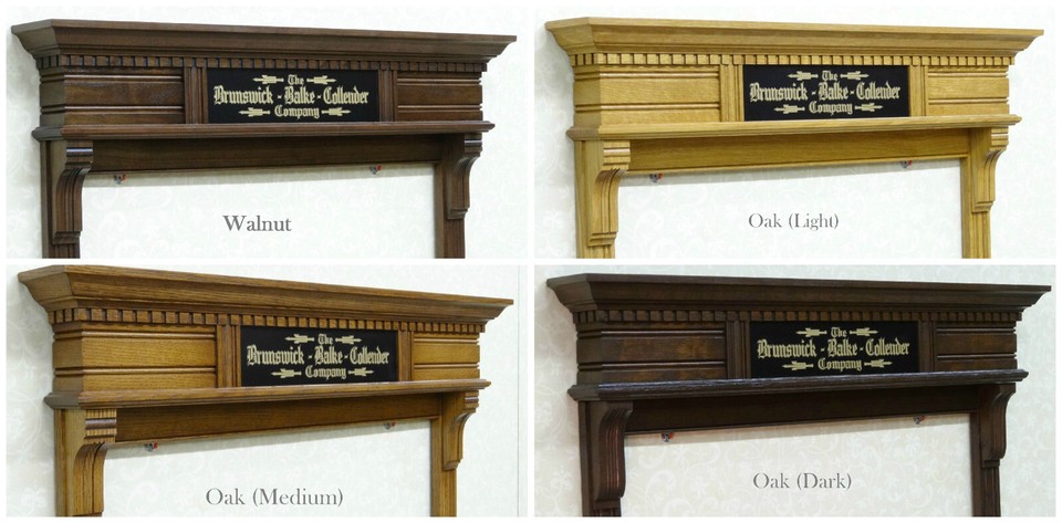 New - Antique Brunswick Balke Collender Oak Pool Cue Rack - Unfinished ...