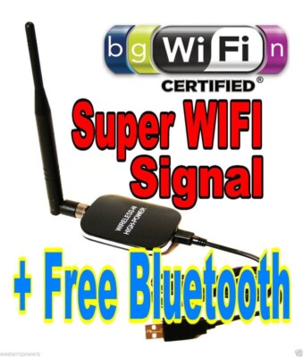 Free Bluetooth + Super Signal Range 30dbm USB Wireless WiFi N Signal ...