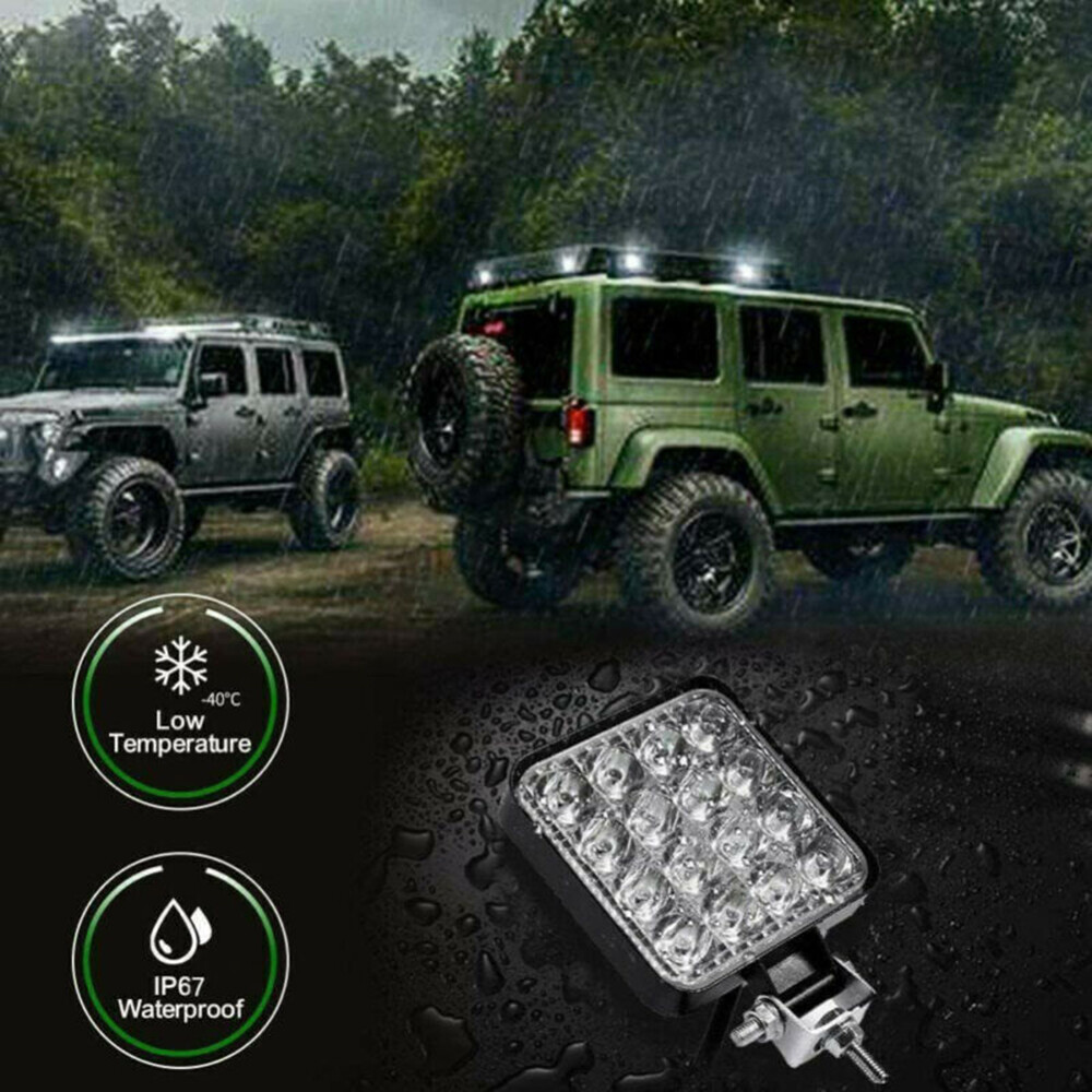 LED Arbeitsscheinwerfer KFZ 2X 48W 12V 24V Auto Strahler Traktor ...