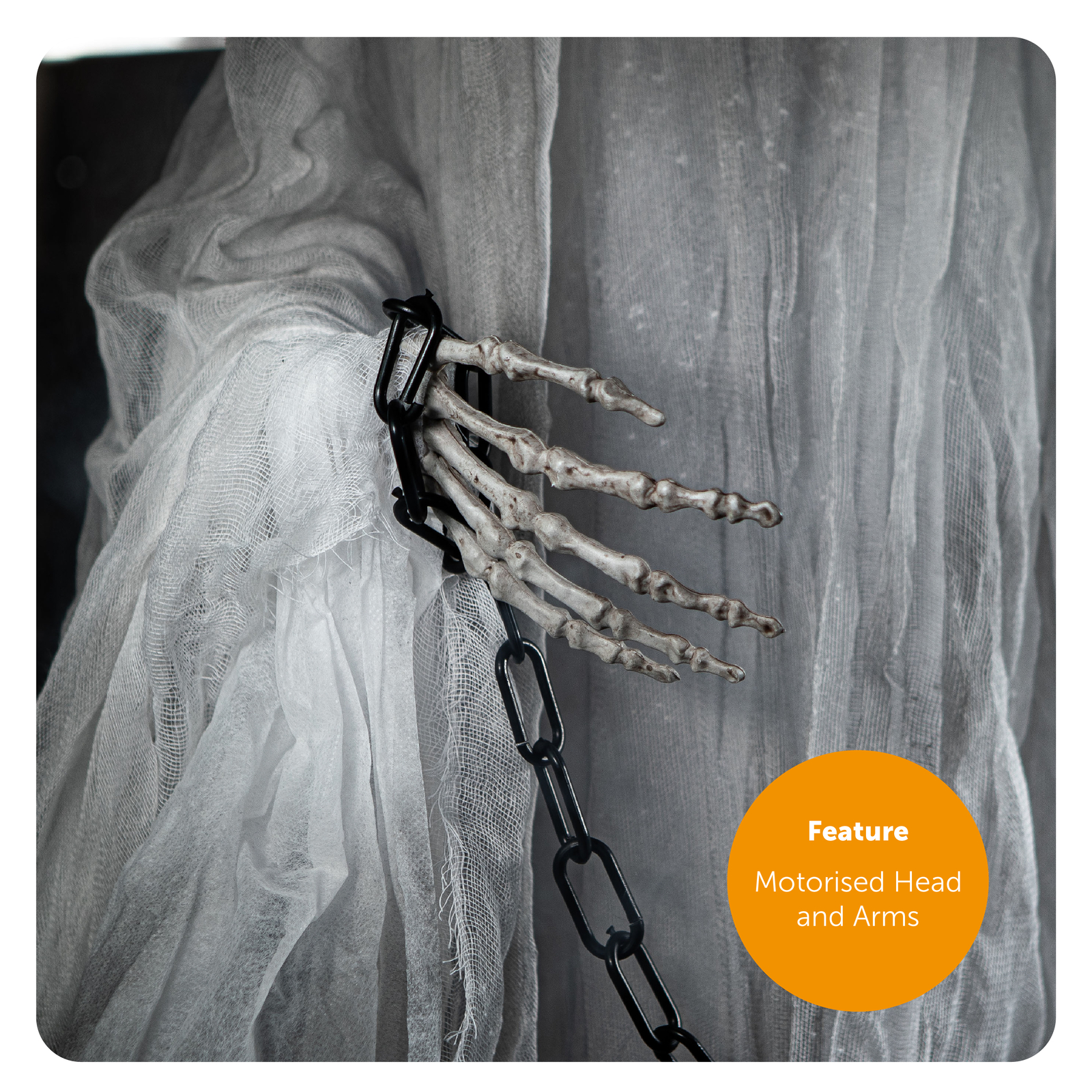 5FT 6 HALLOWEEN PROP FACELESS GHOUL ANIMATED SCARY SOUND ACTIVATED ...