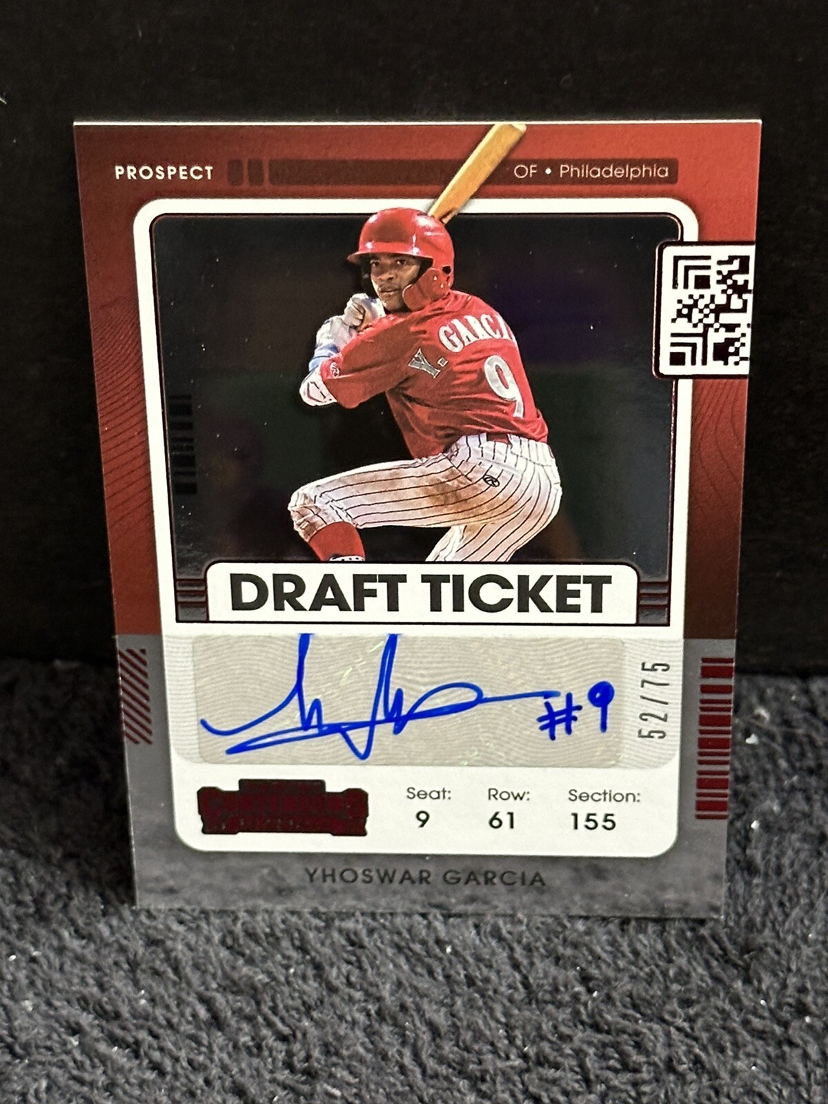 Yhoswar Garcia 2021 Panini Contenders Red Draft Ticket Auto /75 | eBay