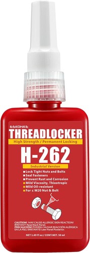 Red Thread Locker 262 Nuts & Bolts Locker High Strength Permanent Locking 1.6 | eBay