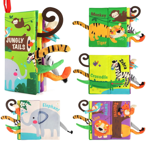 Beiens Touch and Feel Crinkle Cloth Book for Infants 0-18 Months ...