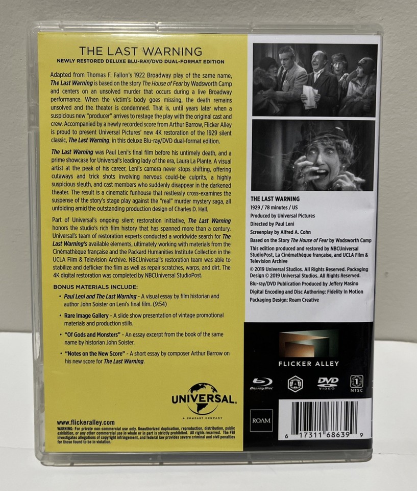 The Last Warning (Blu-ray, 1928) Silent Horror Movie Flicker Alley ...
